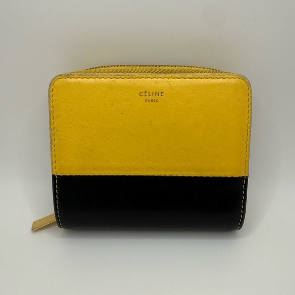 Celine | Bags | Celine Twotone Yellow And Black Wallet | Poshmark